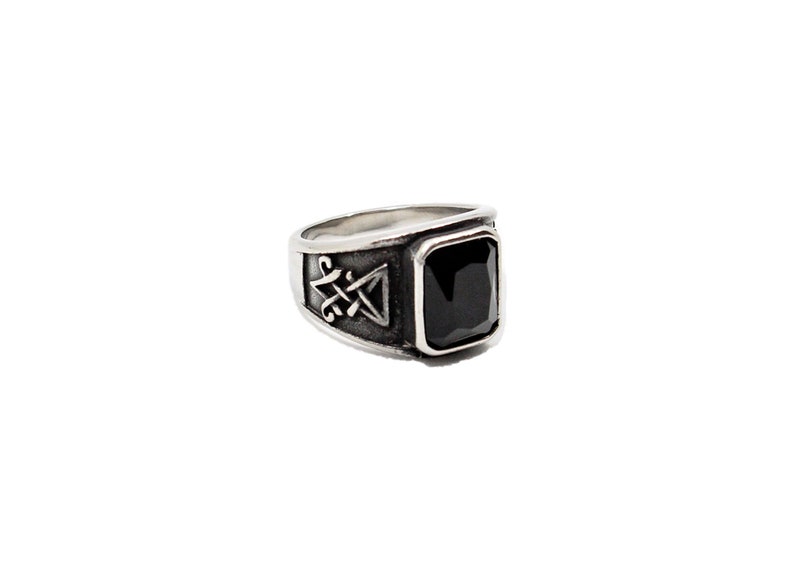 The Satans Signet Ring Goth Ring Gothic Ring Satanic Stainless Steel ...
