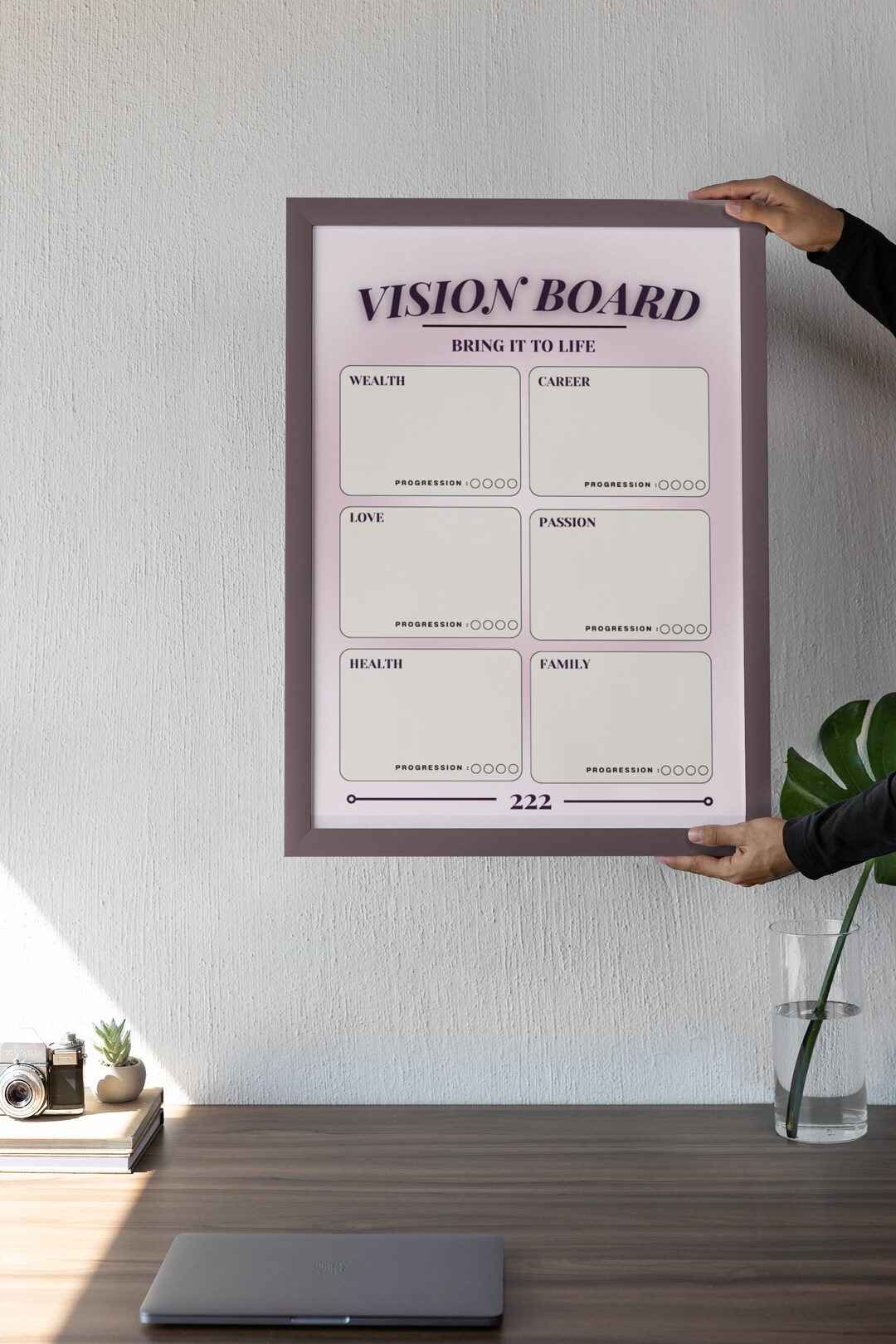Vision Board Printable Template PDF US Letter Digital Download - Etsy