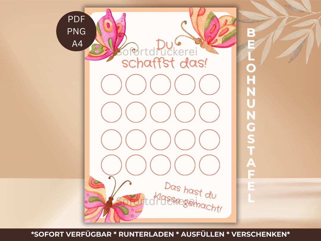 Reward Chart to Print Out for Toddler Crèche or Daycare Reward System ...