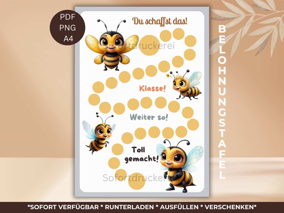 Reward Chart to Print Out for Toddler Crèche or Daycare - Etsy