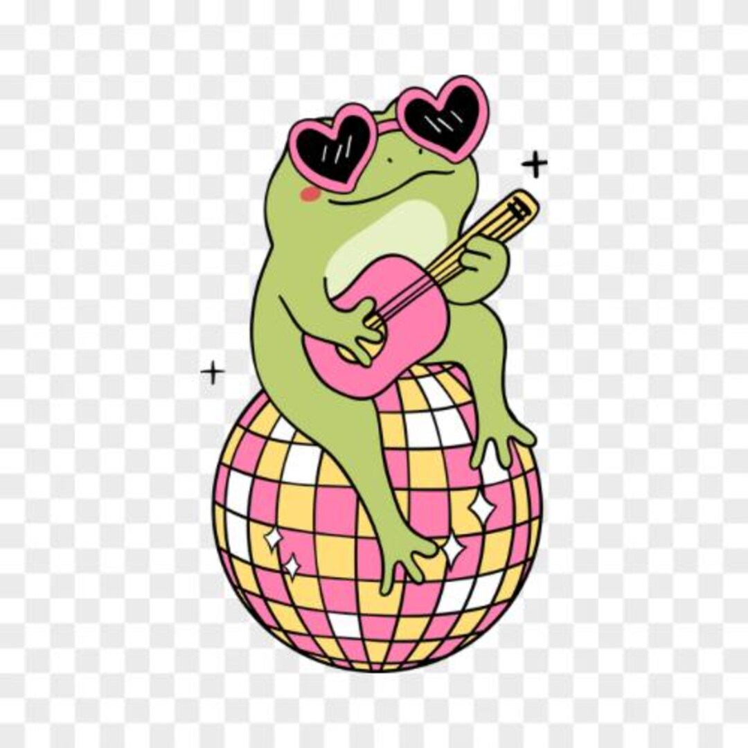 Frog Disco Ball PNG File Groovy Frog Disco Ball Design PNG Instant ...