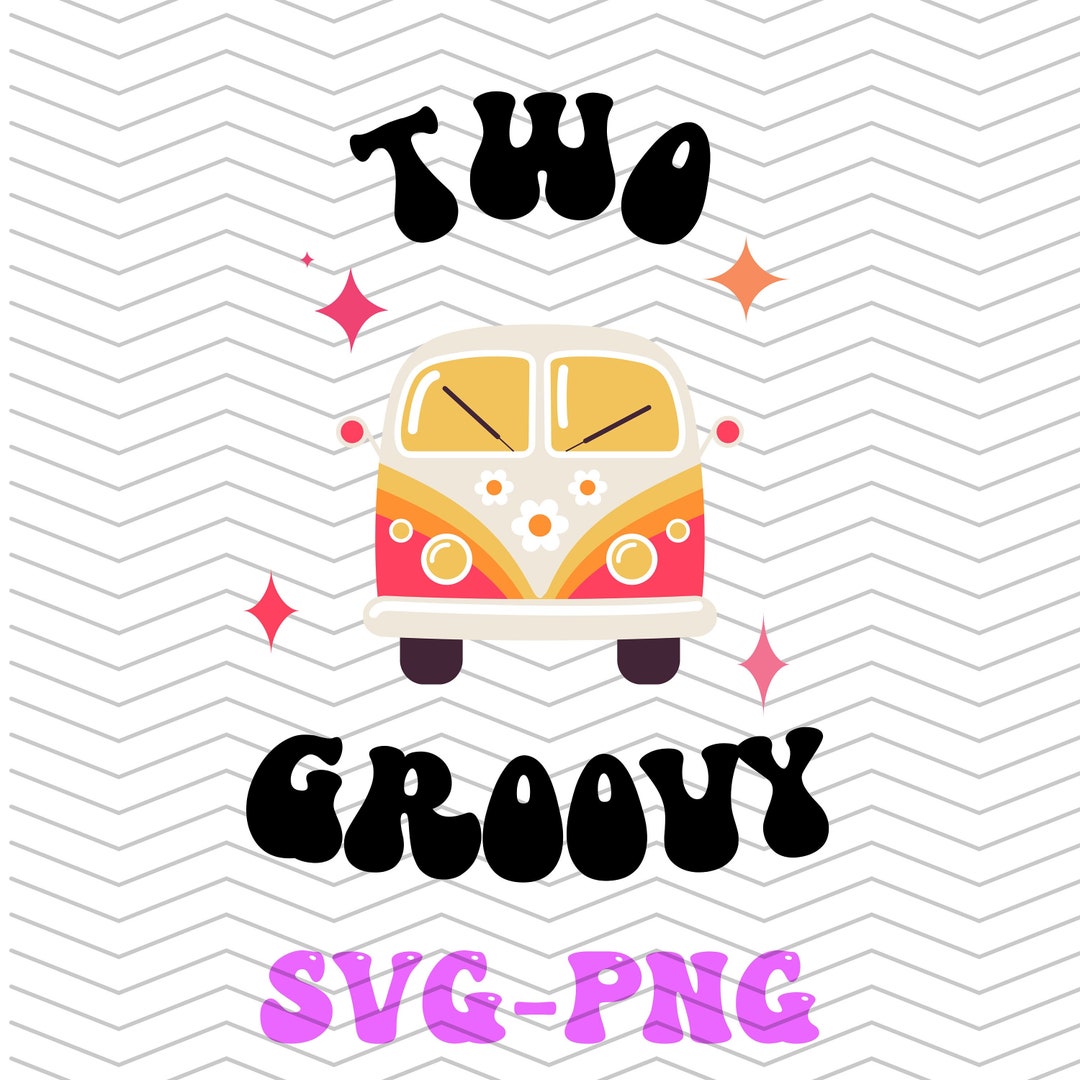 Two Groovy SVG Two Years Old SVG Retro Groovy Birthday Design SVG - Etsy