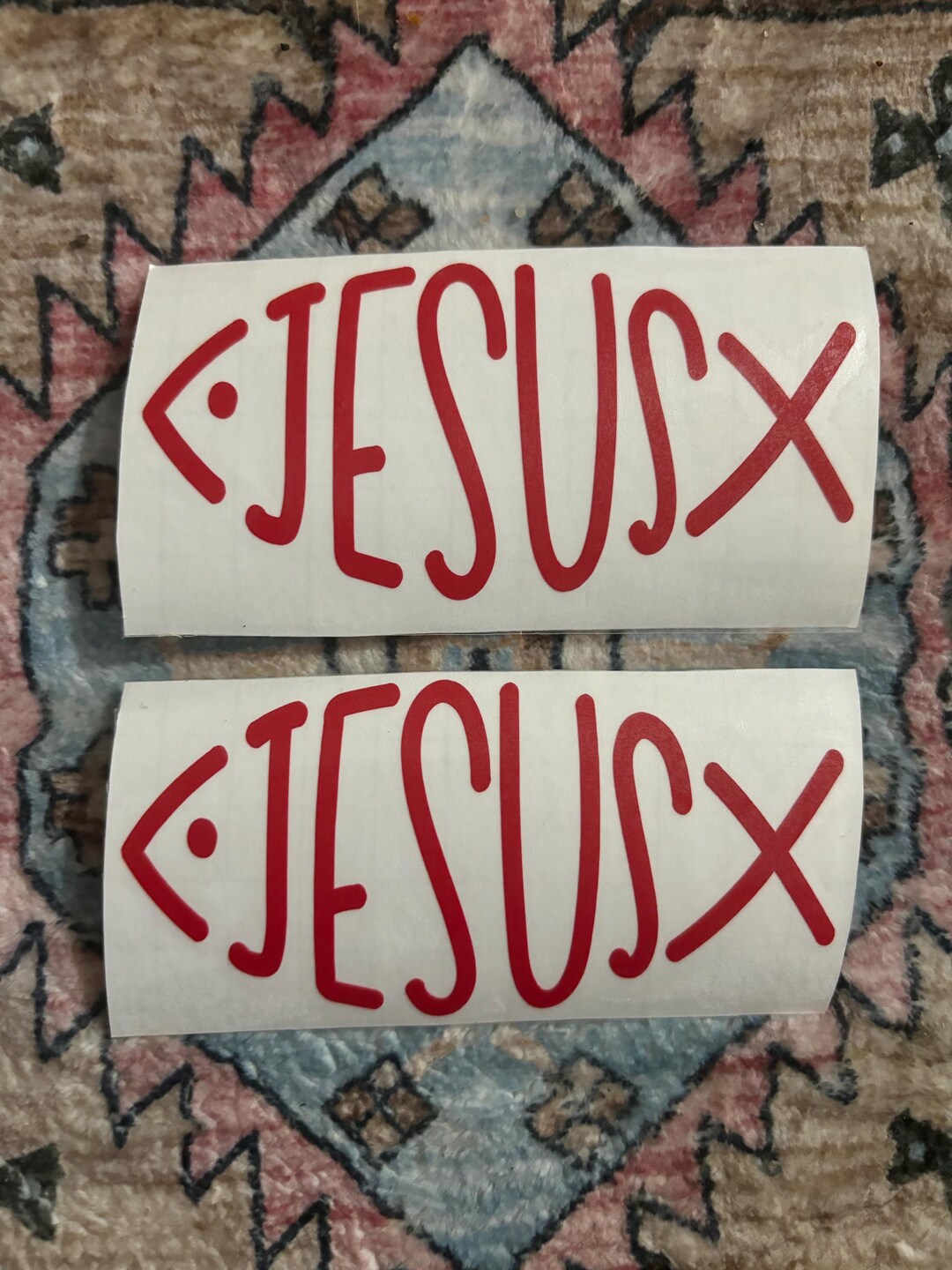 Jesus Fish Car Decal Sticker Funny Decal Sticker Decal Sticker Bumper ...