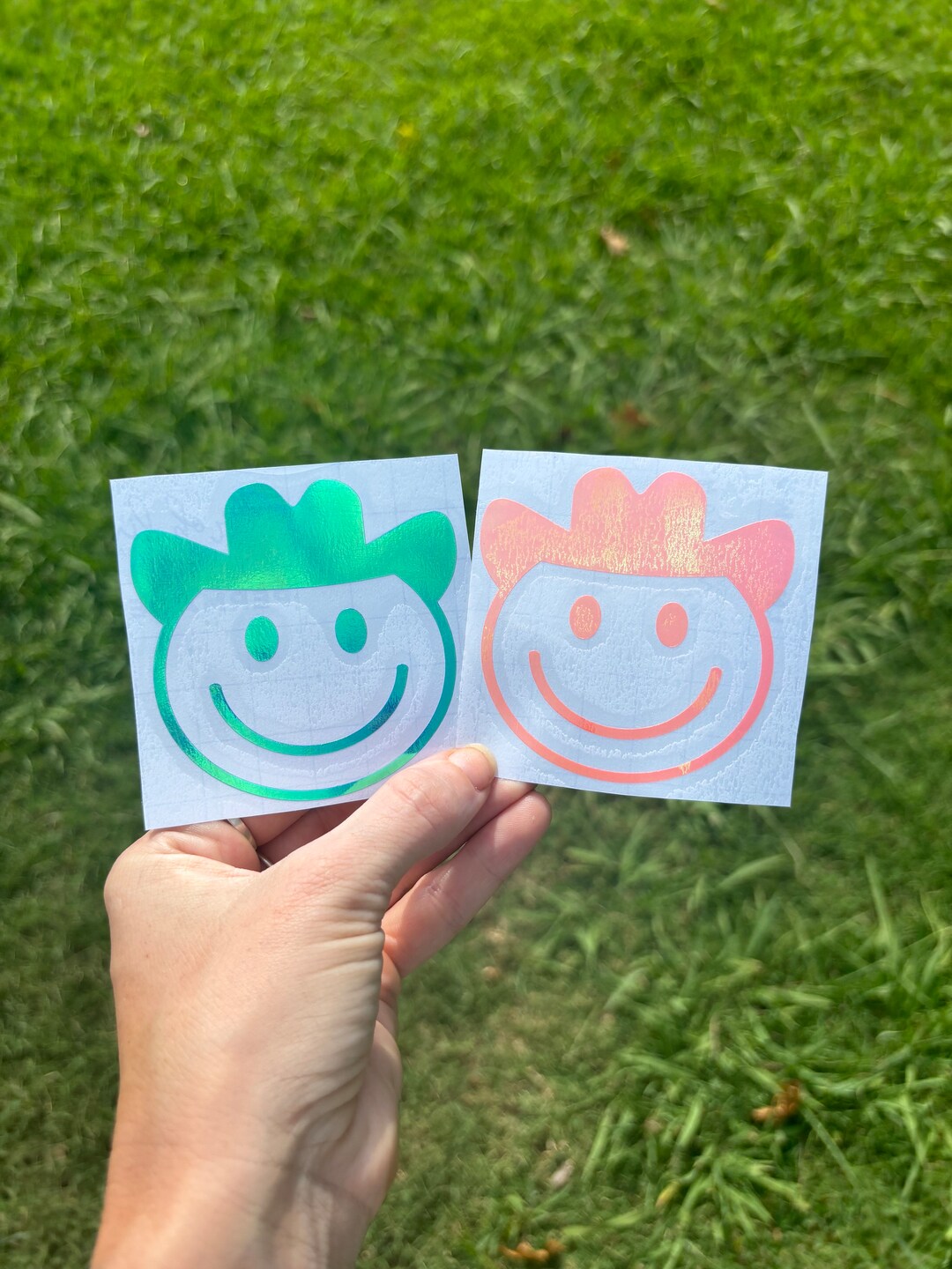 Smiley Face Decal Sticker Smiley Face Cowboy Car Decal Sticker Stickers ...