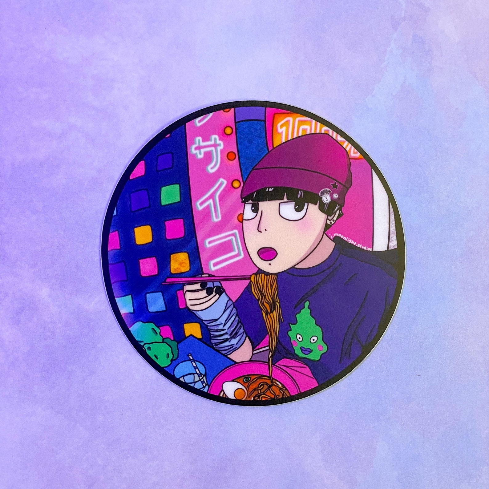 Mob Ramen Sticker - Etsy