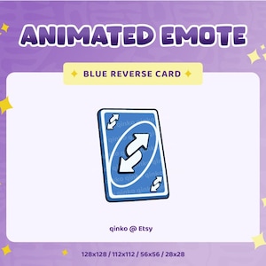 Uno Reverse Card Blue Animated Emote for Discord and Twitch - Etsy