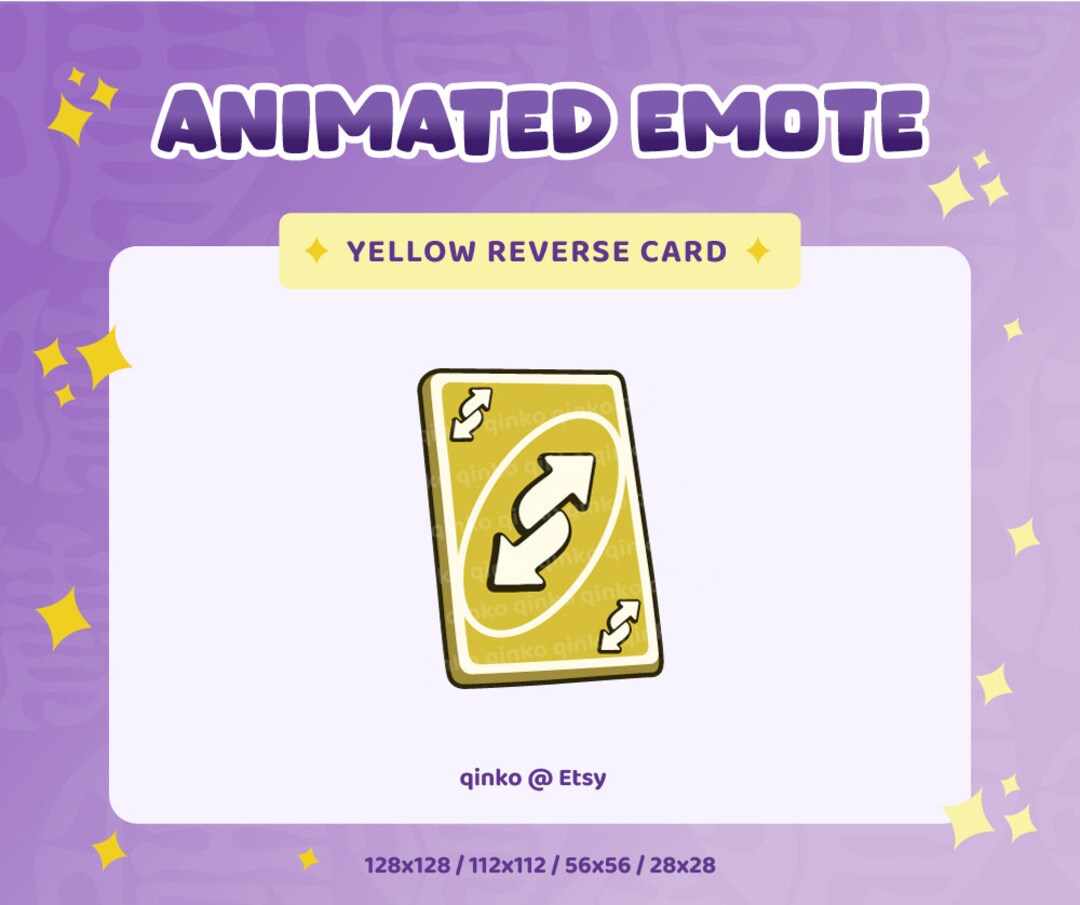 Uno Reverse Card Yellow Animated Emote for Discord and Twitch - Etsy UK