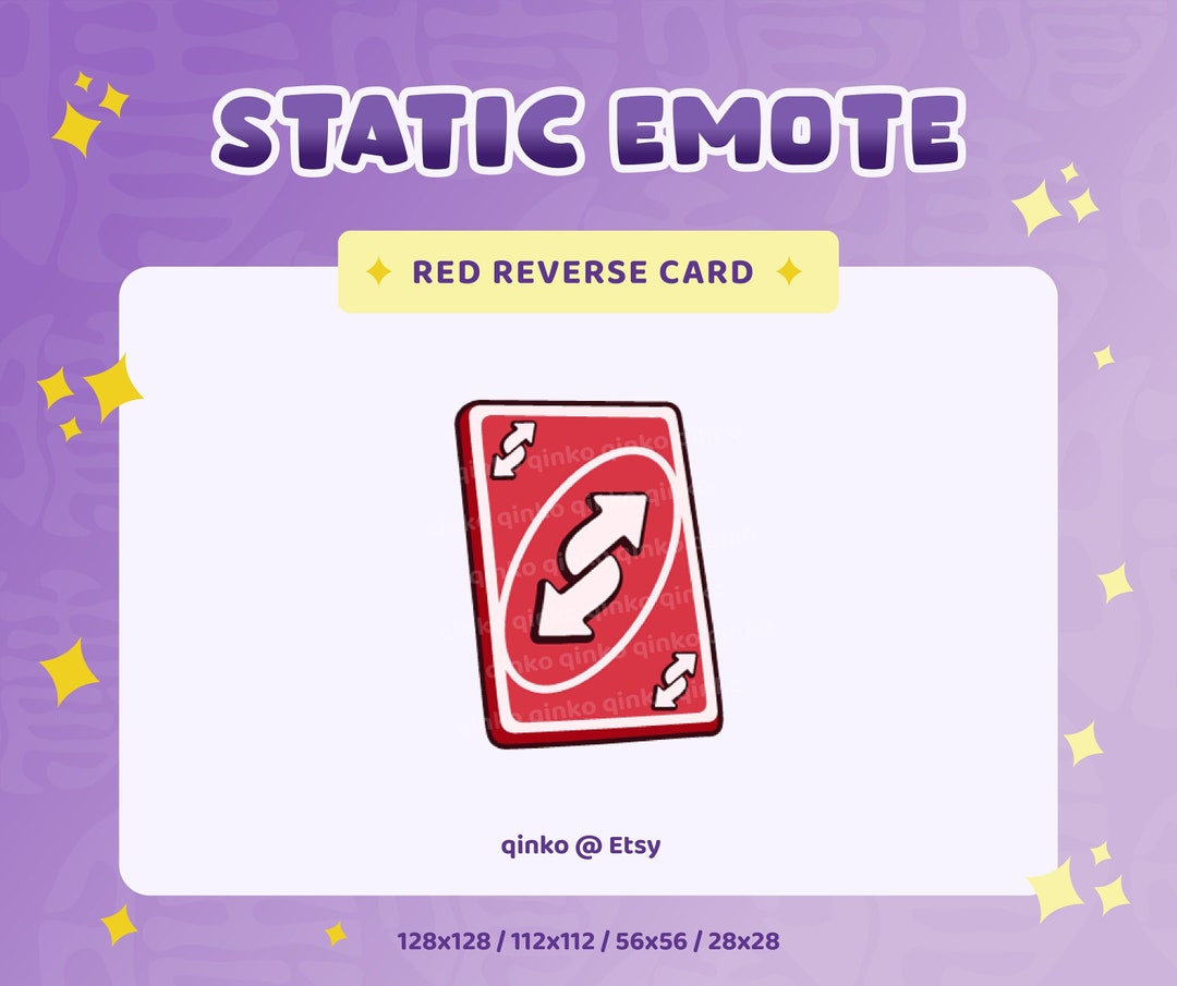 Uno Reverse Card Red Static Emote for Discord and Twitch - Etsy