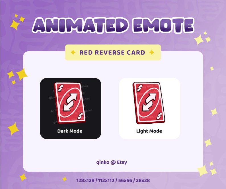 Uno Reverse Card Red Animated Emote for Discord and Twitch - Etsy