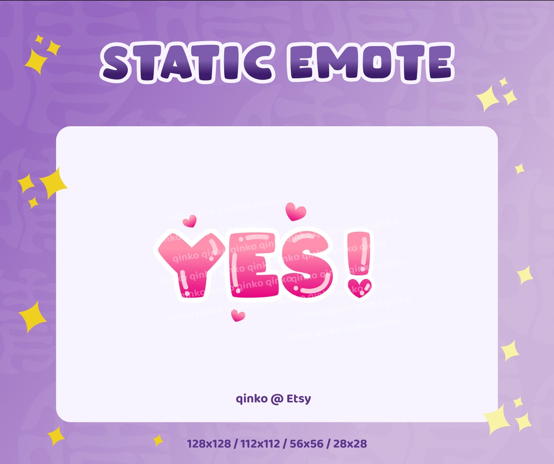 Yes Static Emote for Discord and Twitch - Etsy