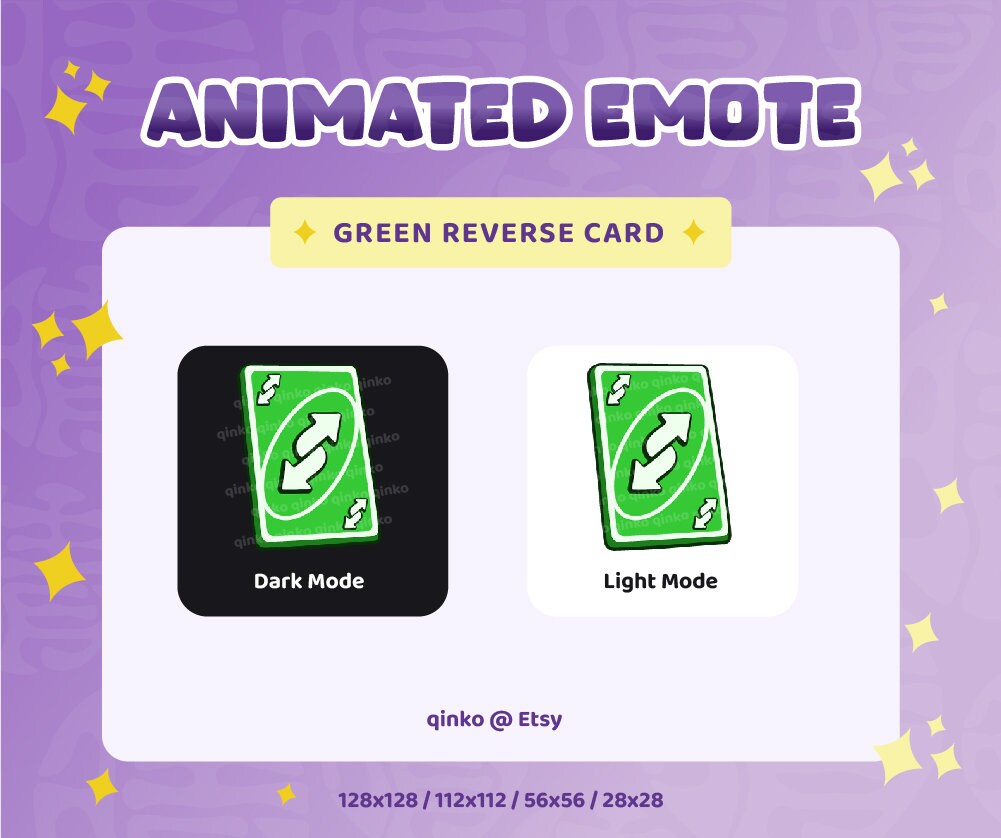 Uno Reverse Card Green Animated Emote for Discord and Twitch - Etsy ...