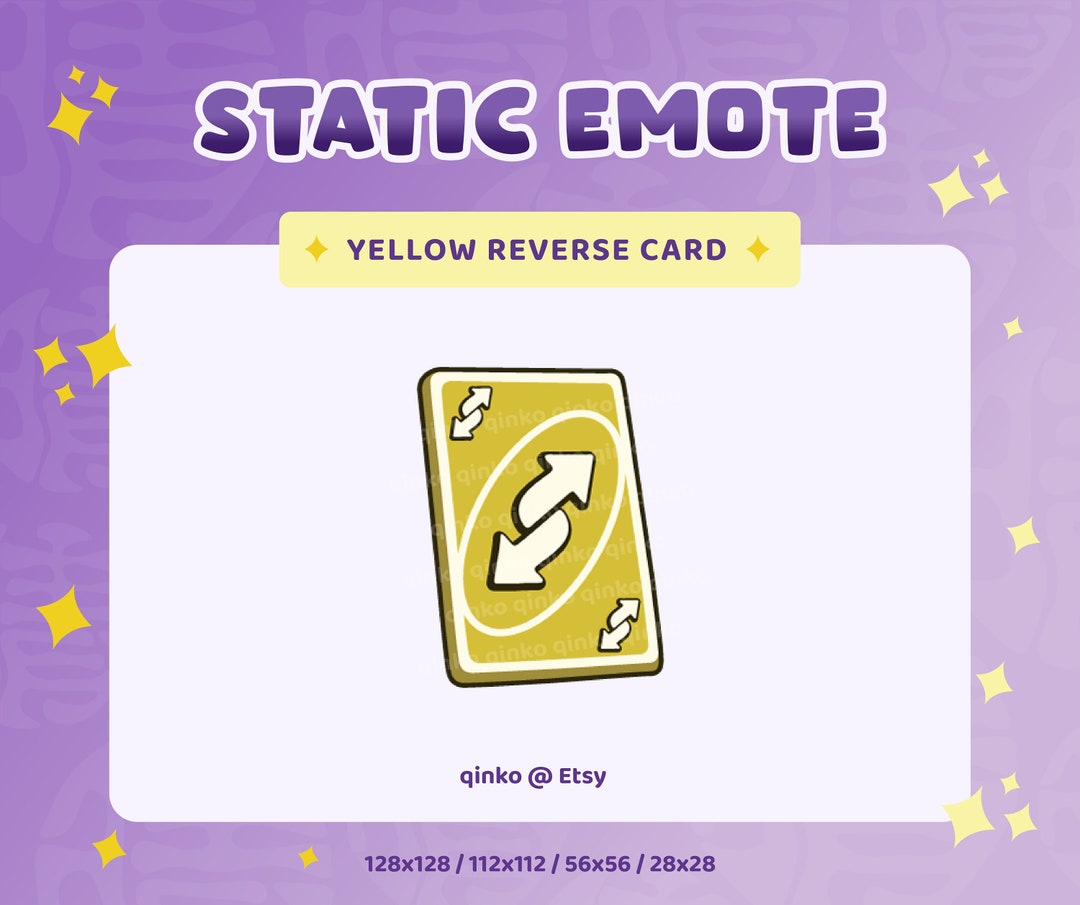 Uno Reverse Card Yellow Static Emote for Discord and Twitch - Etsy UK