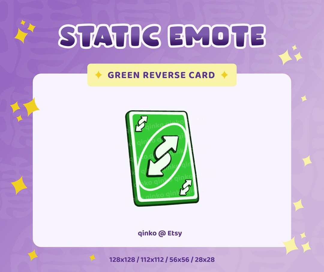 Uno Reverse Card Green Static Emote for Discord and Twitch - Etsy Australia