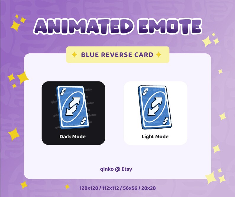 Uno Reverse Card Blue Animated Emote for Discord and Twitch - Etsy