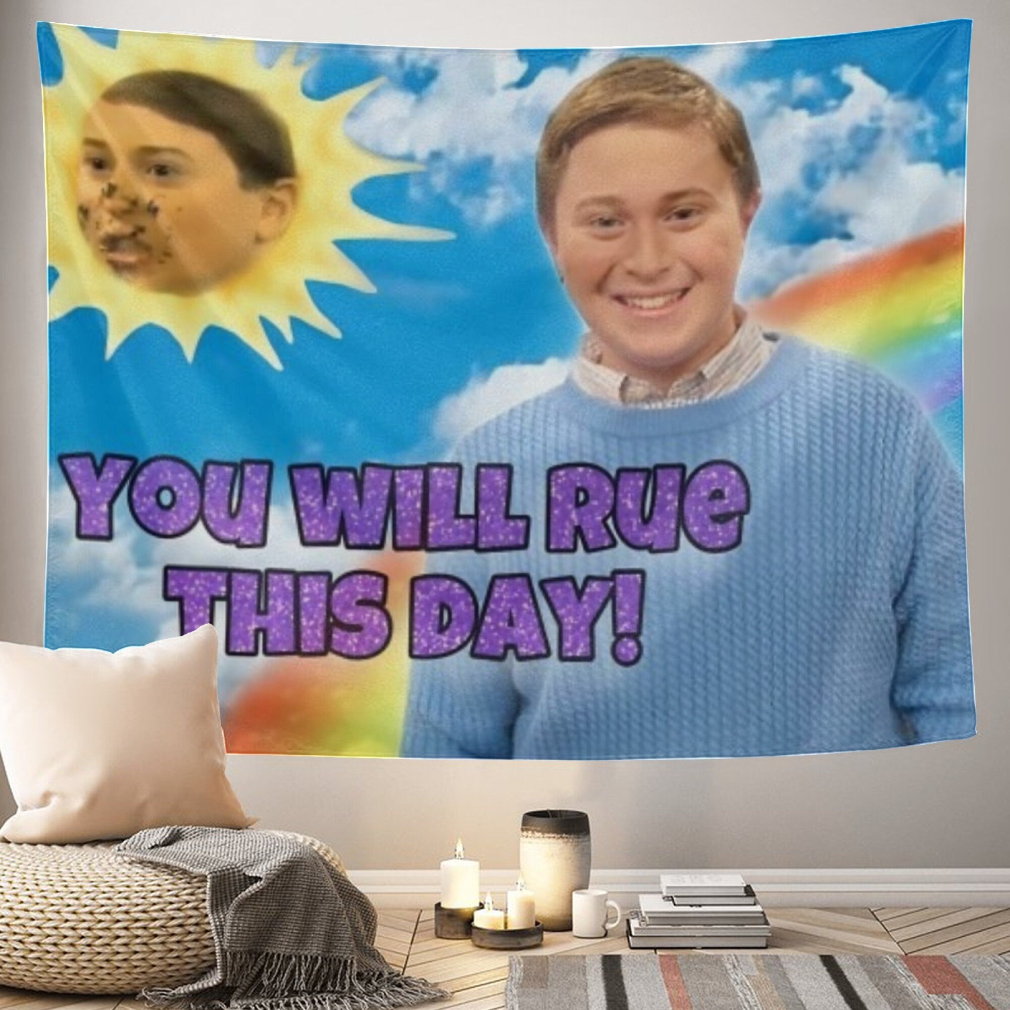 Funny Meme Tapestry Rue This Day Icarly Wall Hanging Flag Blanket ...