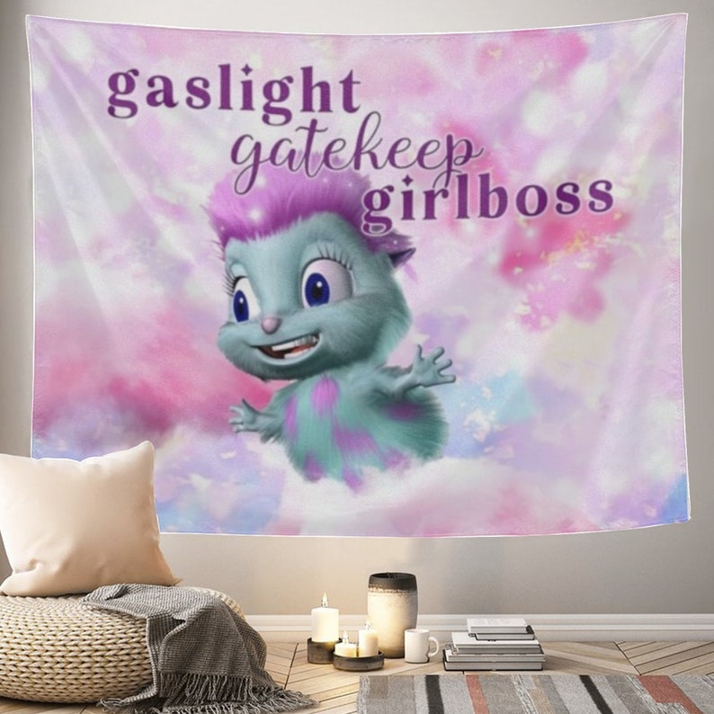 Funny Meme Tapestry, Bibble Beliefs Happiness Gaslight Gatekeep ...