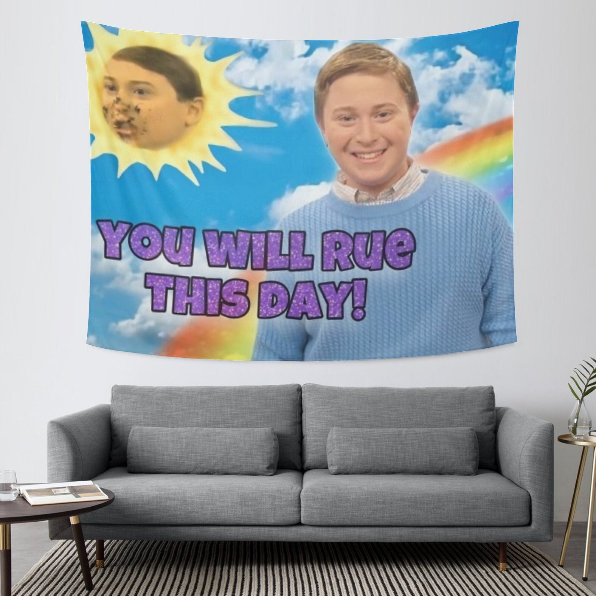 Funny Meme Tapestry Rue This Day Icarly Wall Hanging Flag Blanket ...