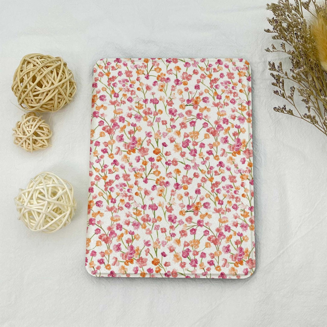 Orange Pink Flowers Kindle Case for Personalization All New Kindle 6 ...