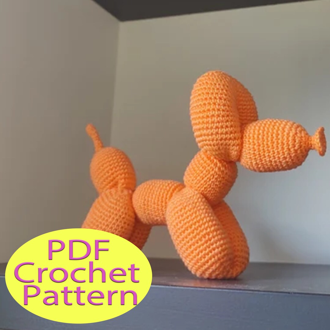 Balloon Dog Crochet Pattern Balloon Dog Amigurumi Crochet - Etsy