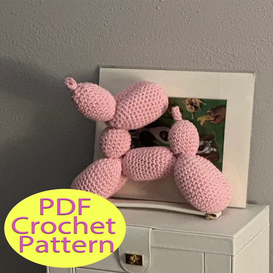 Balloon Dog Crochet Pattern Balloon Dog Amigurumi Crochet - Etsy