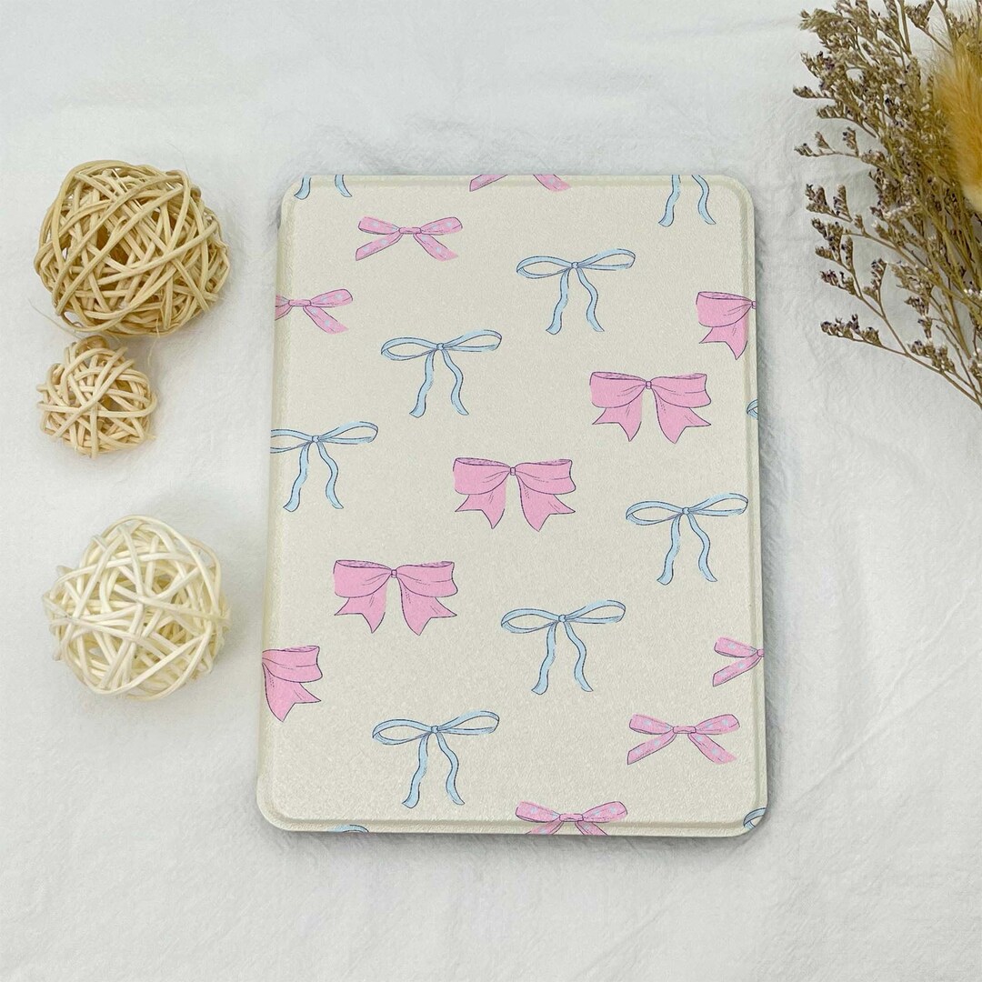 Pink/blue Bow Tie Kindle Case for Personalization All New Kindle 6 ...