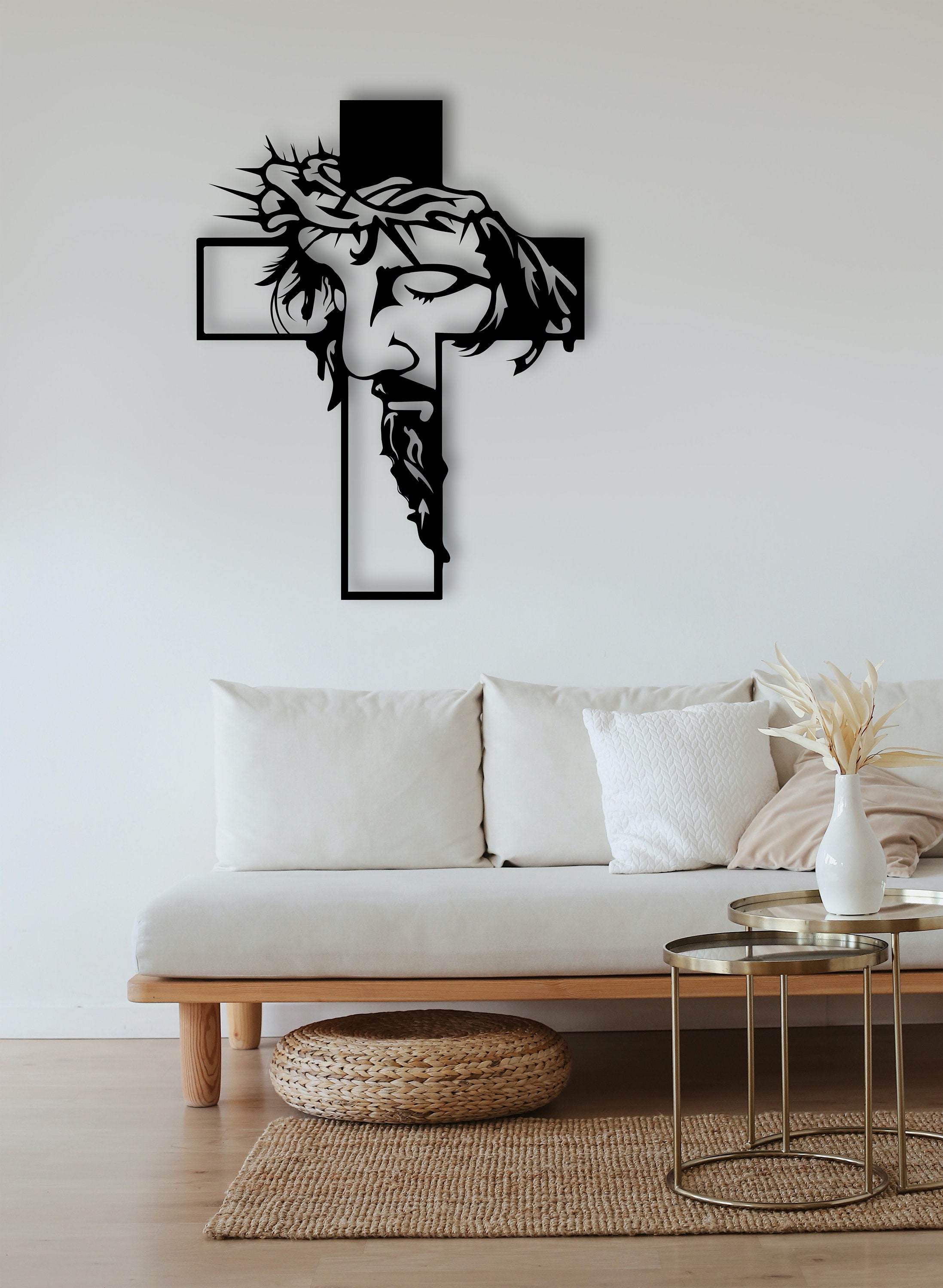 Jesus Metal Wall Art, Metal Gift Christian Decor, the Cross of Christ ...