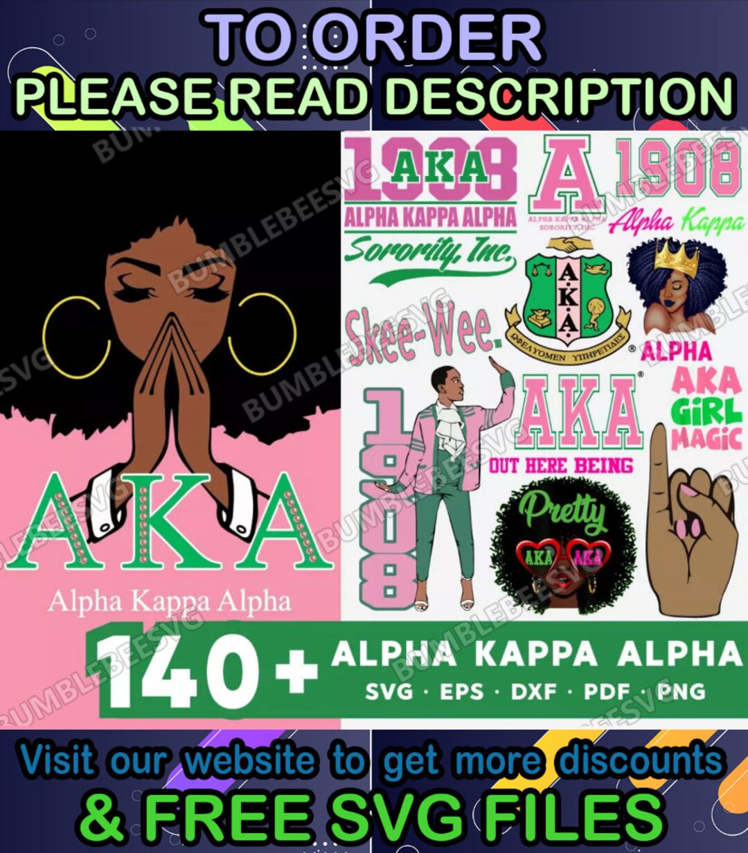 140 Alpha Kappa Alpha Svg Bundle Sorority Svg AKA Svg Alpha - Etsy