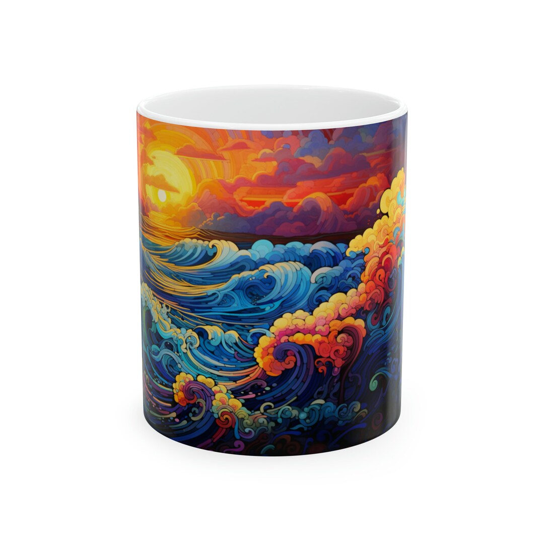 Ceramic Mug 11oz, Tribal Aztec/incan/mayan Inspired Graffiti Art - Etsy