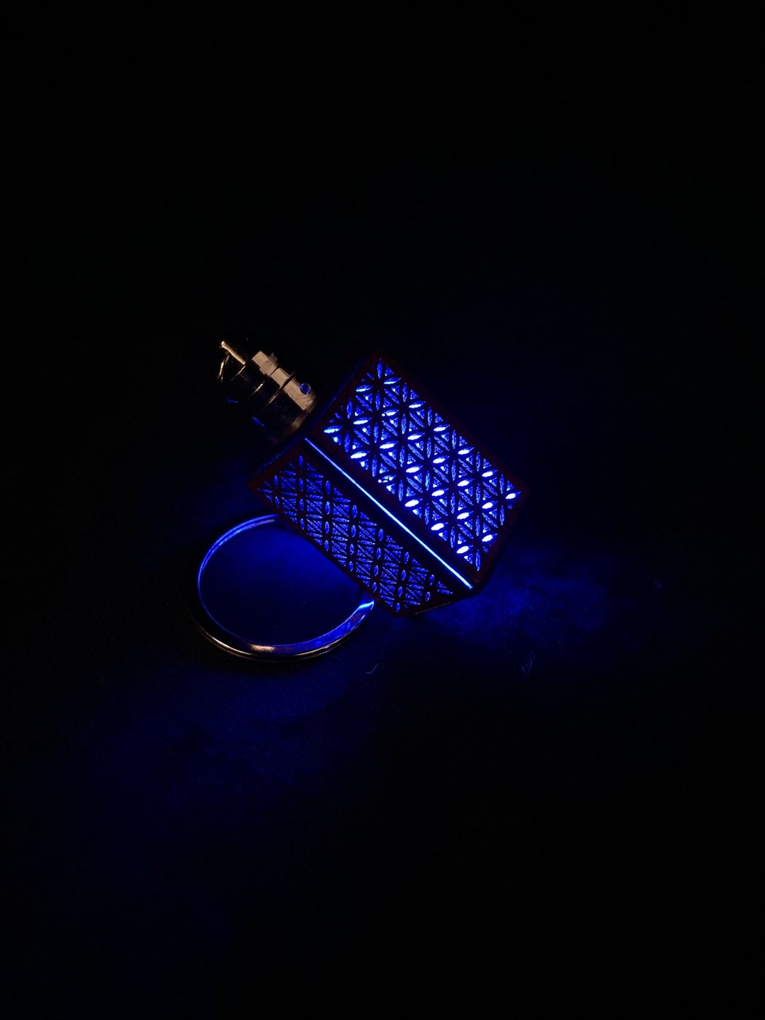 Laser Cut LED Key Ring Sacred Geometry Cube - Etsy