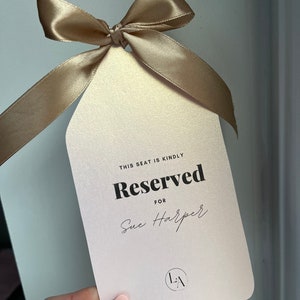 Wedding Reserved Seating Label - Canva Digital Download/editable ...