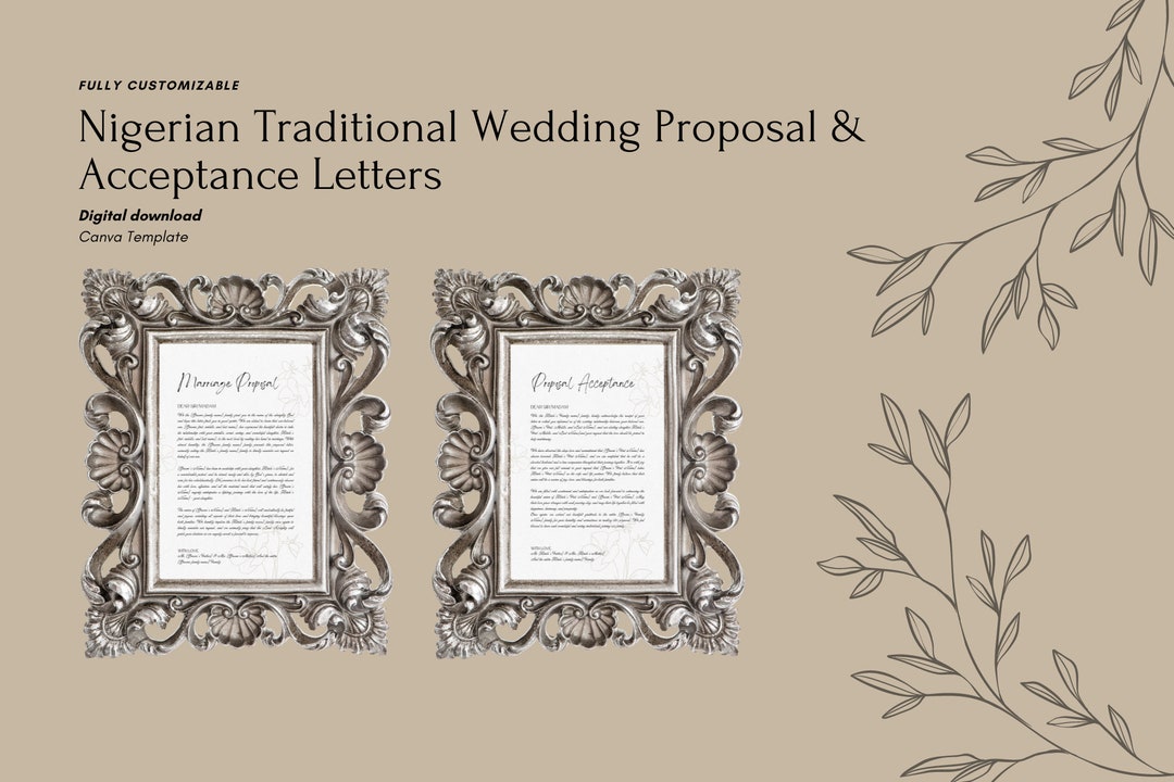 Customizable Nigerian Traditional Wedding Proposal and Acceptance ...