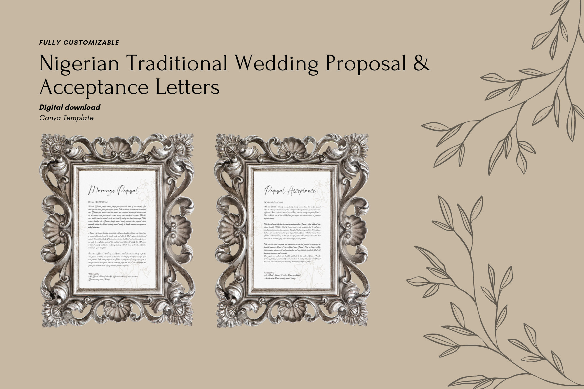 Customizable Nigerian Traditional Wedding Proposal and Acceptance ...