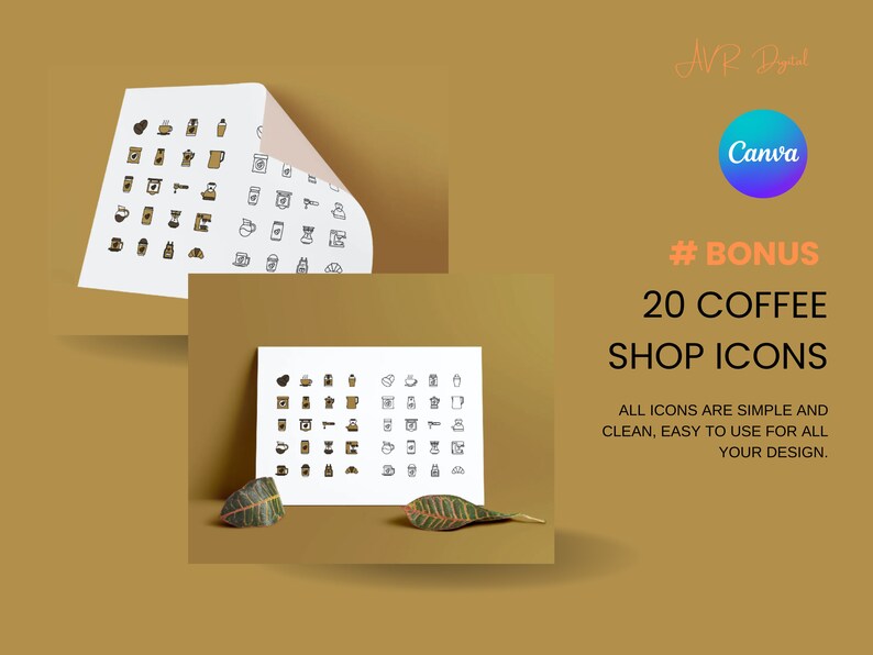 Coffee Shop Instagram Post Template, Bonus Icons Trendy Design for ...