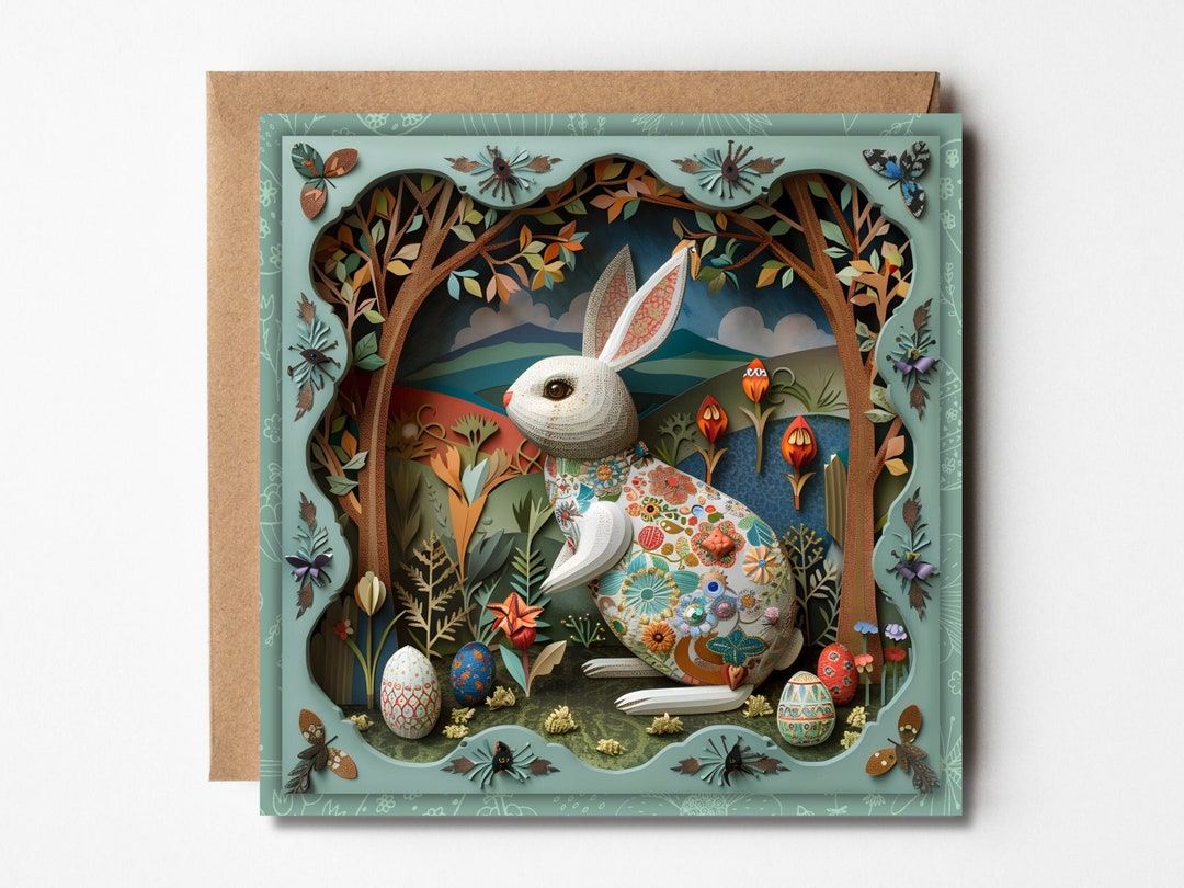 Easter Bunny Cards, Pack of Easter Cards, Easter Card Set, Easter ...