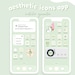 Green Aesthetic Icons Pack | Cute Hand Drawn Icons | App Icon Pack ...