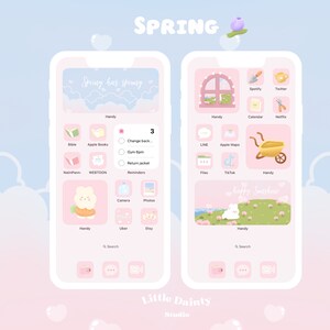 Spring Icons Pack | Pink Icons | Cute Phone Theme | Ios Androids - Etsy