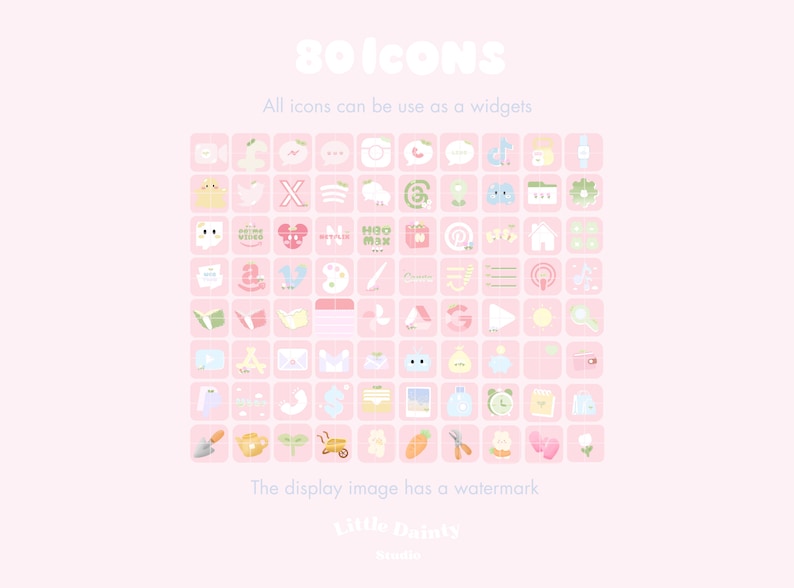 Spring Icons Pack Pink Icons Cute Phone Theme Ios Androids - Etsy