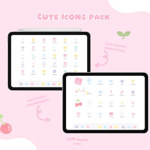 Cute Icons Pack Pastel Icons Cute Phone Theme Aesthetic Phone Theme Ios ...