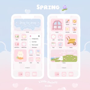 Spring Icons Pack | Pink Icons | Cute Phone Theme | Ios Androids - Etsy
