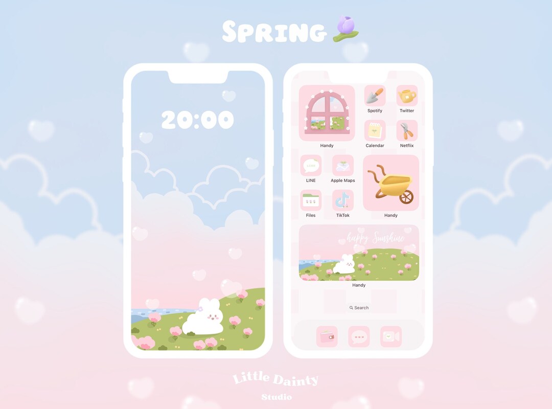 Spring Icons Pack | Pink Icons | Cute Phone Theme | Ios Androids - Etsy