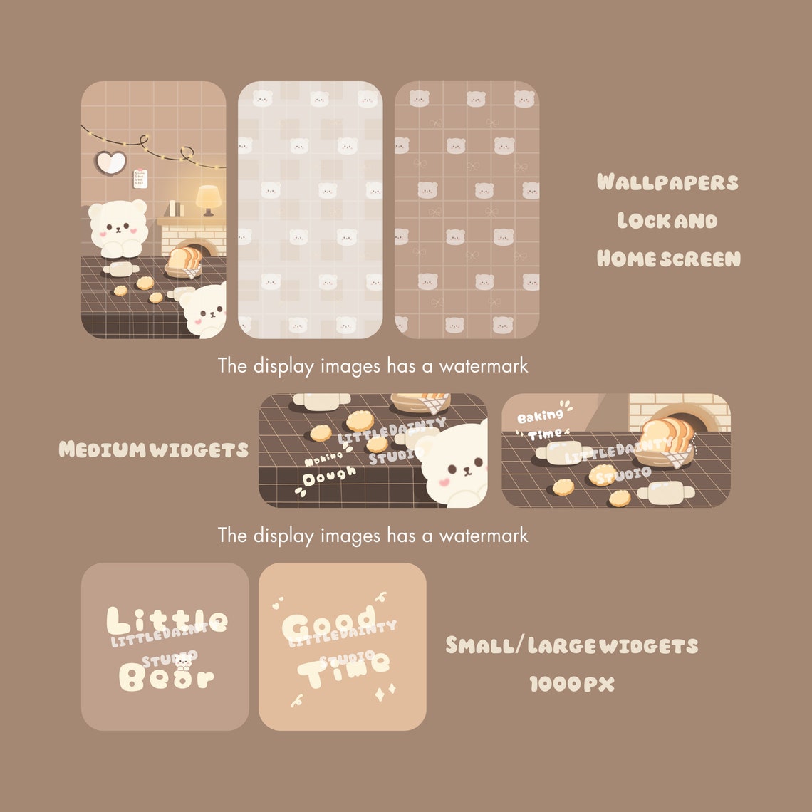 Cute Bear Icons Cute Icons Pack Brown Icons Pack Minimalist Phone Theme ...