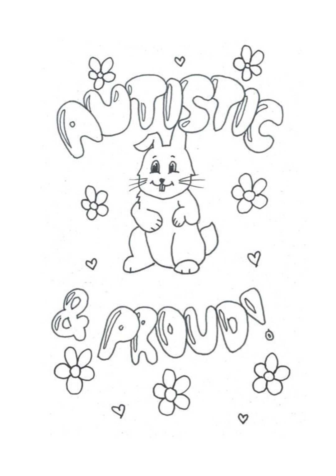 Autistic & Proud Colouring Page PDF Download - Etsy