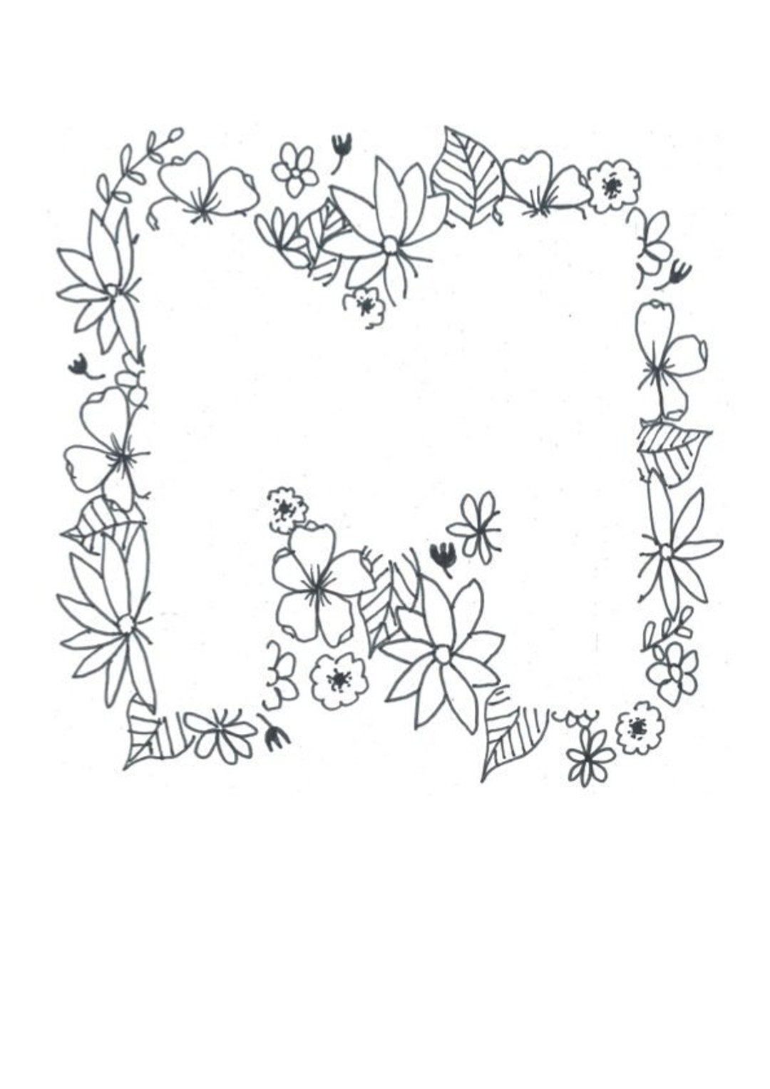 Letter M Colouring Page PDF Download - Etsy