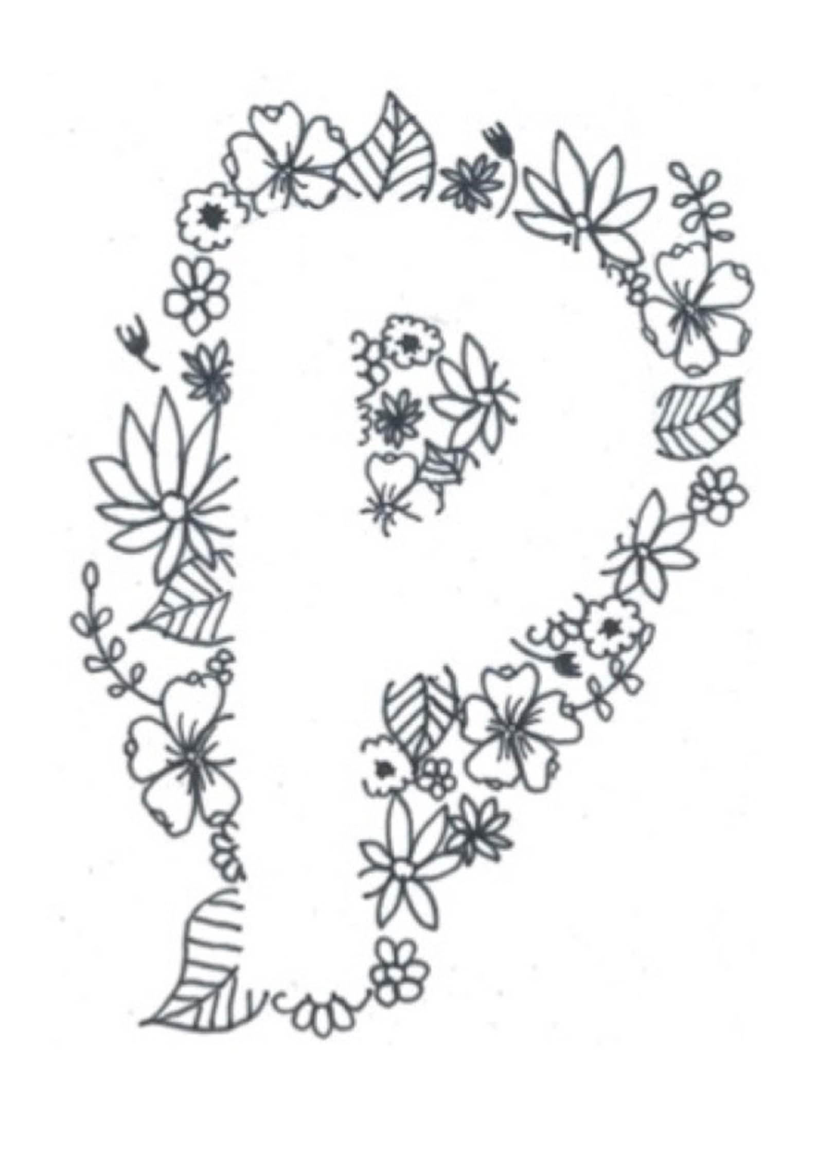 Letter P Colouring Page PDF Download - Etsy