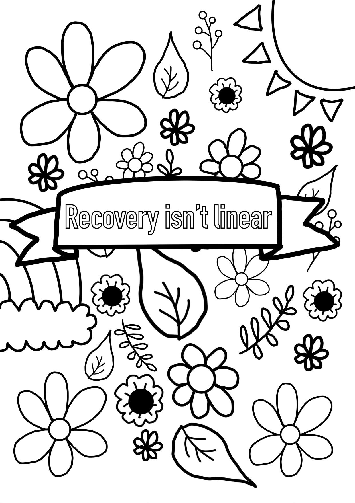 Recovery Colouring Page PDF - Etsy