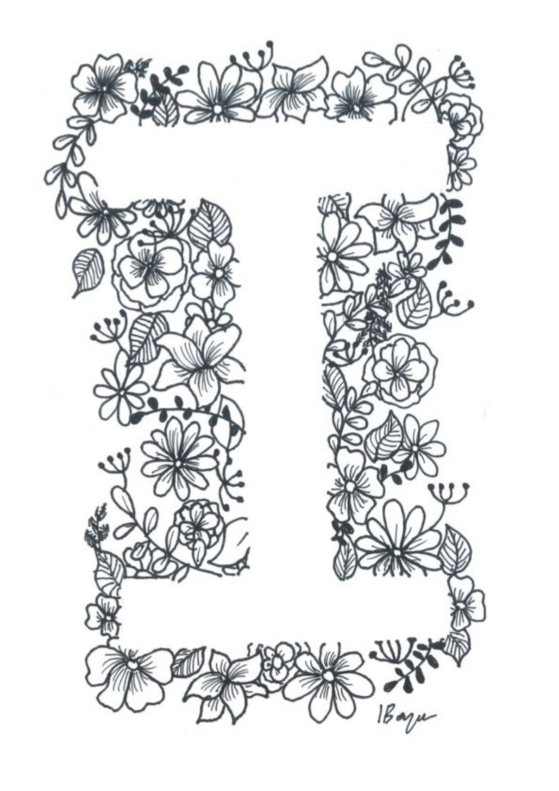 Letter I Colouring Page PDF Download - Etsy