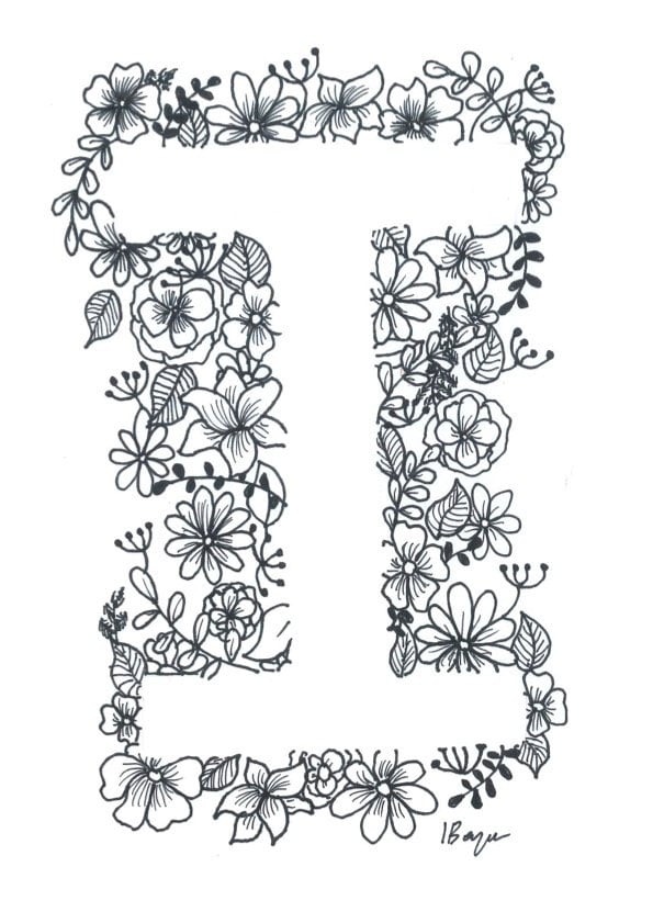 Letter I Colouring Page PDF Download - Etsy