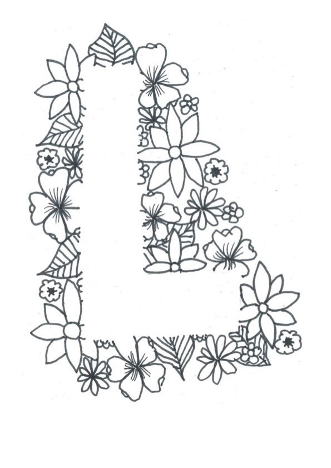 Letter L Colouring Page PDF Download - Etsy