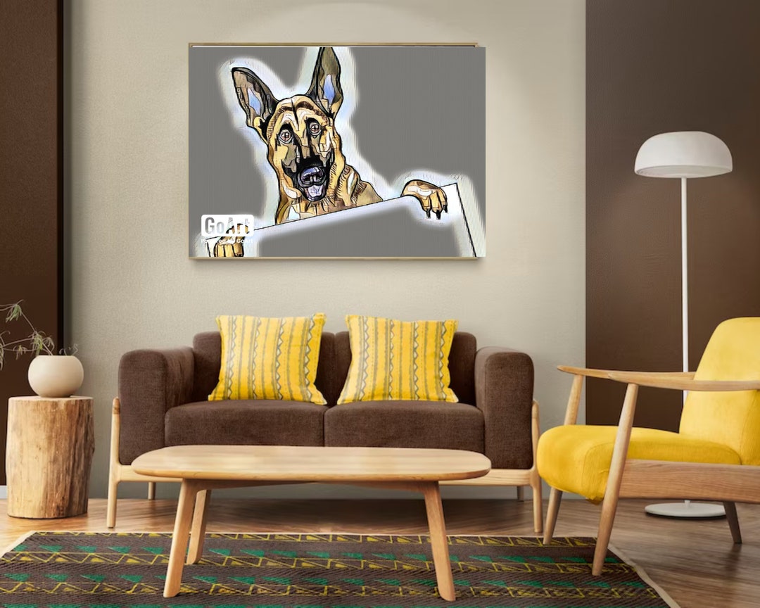 Charming Digital Dog Wall Poster: Instant Download for Canine Lovers ...