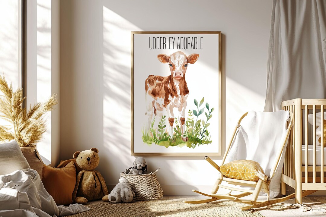 Cow Affirmation Nursery Decor Print Wall Art Poster - Etsy